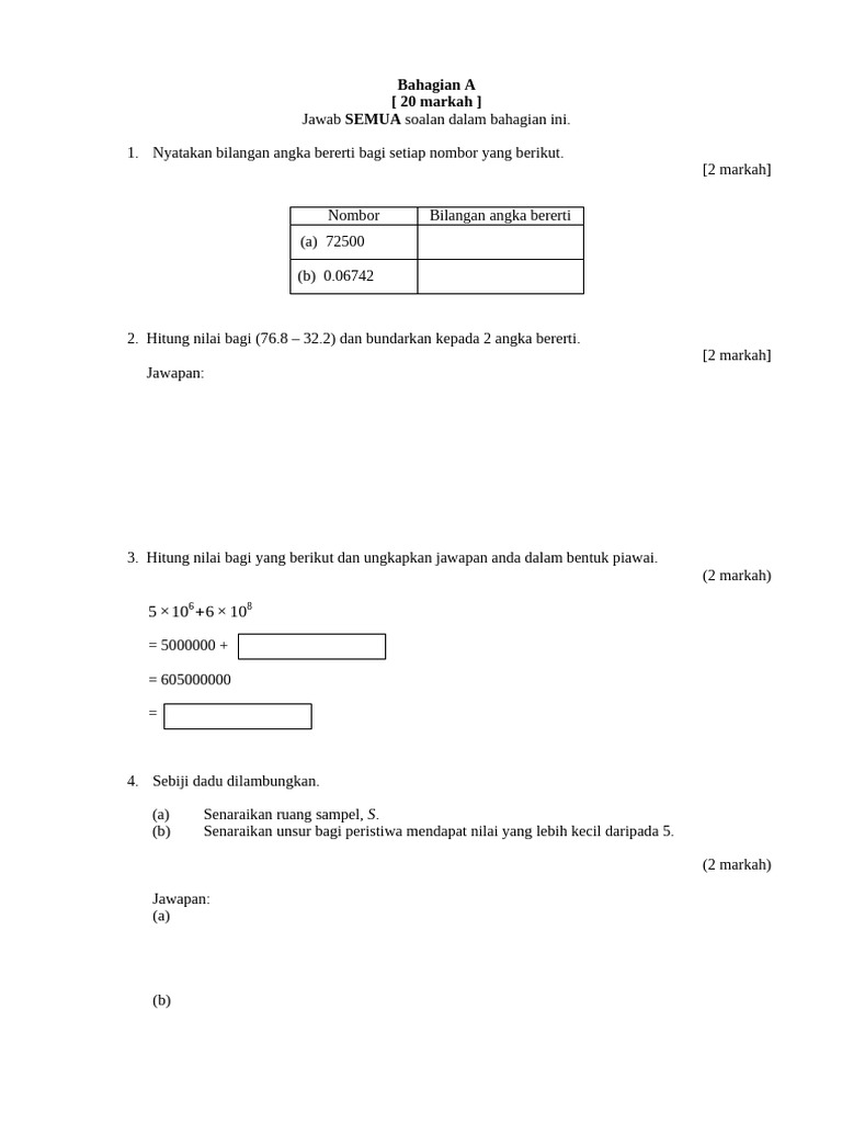 Pertengahan Tahun Mpak Tingkatan 4 2022 | PDF