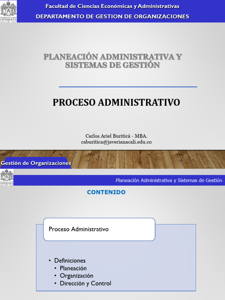 Unidad 1_1 Proceso Admin y Sistemas de Gestión (2) | PDF | Planificación | Negocios económicos