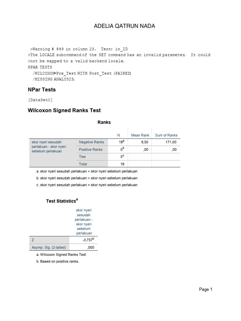 Statistik Non Parametrik Nanay | PDF