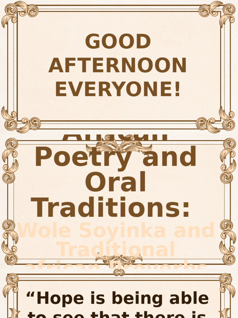 African Poetry and Proverbs Insights | PDF | Oral Tradition | Poetry