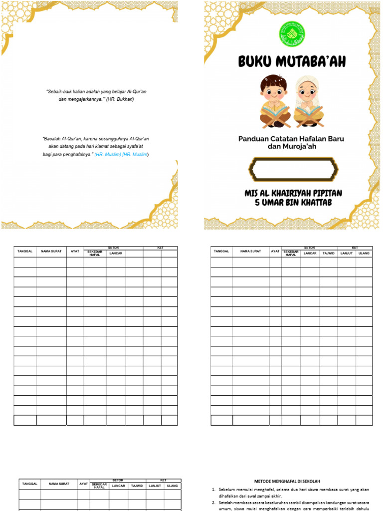 Buku Setoran Tahfidz Kelas 5 Umar | PDF
