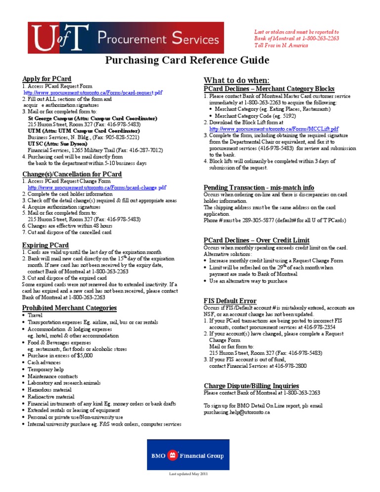 Pcard Reference | PDF | Cheque | Financial Transaction