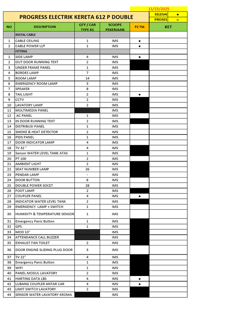 Progress Elektrik Install & Fitting 612 14-11-2025 | PDF | Equipment ...