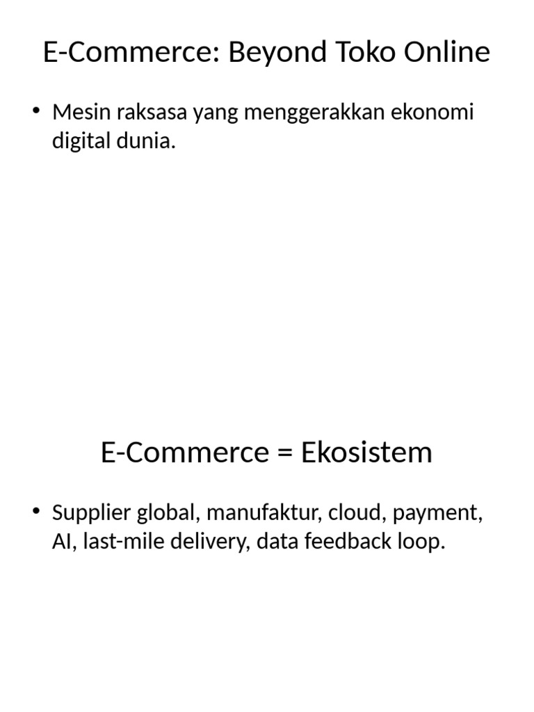 E-Commerce Ecosystem Insights and Trends | PDF