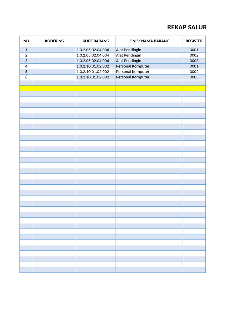 Contoh Rekap Salur BM | PDF