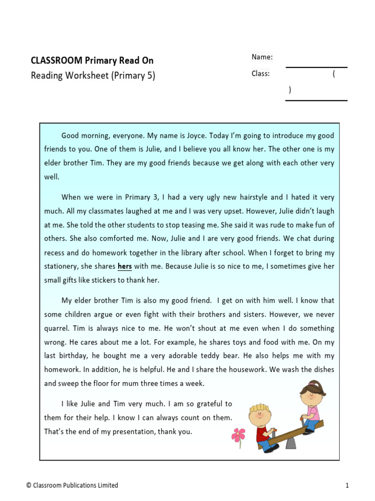 Extra Comprehension Ex5 1 TC | PDF