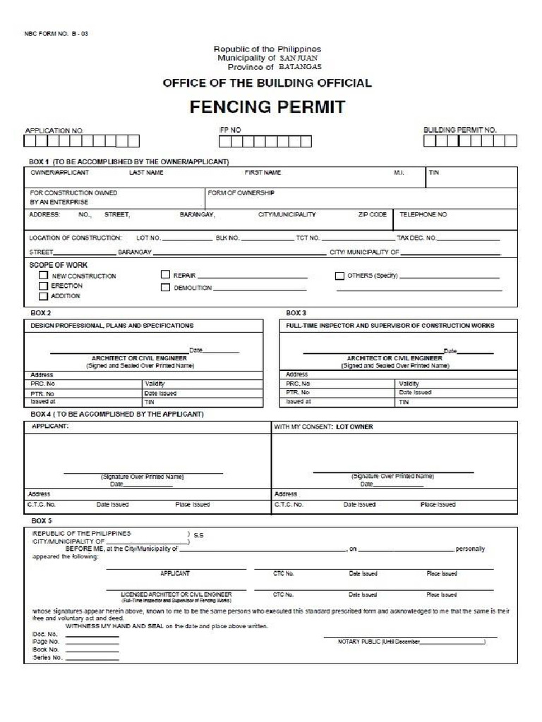2022 Fencing Form | PDF