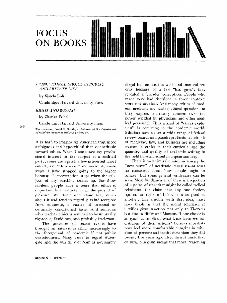 Ethics of Lying in Public Life | PDF | Utilitarianism | Immanuel Kant