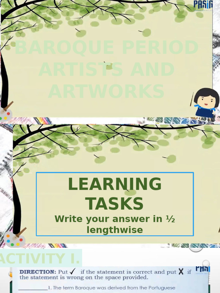 Baroque Artists and Artworks Quiz | PDF