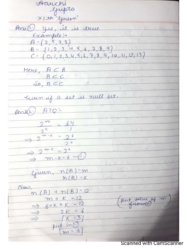 Aarchi Gupta Maths Test | PDF