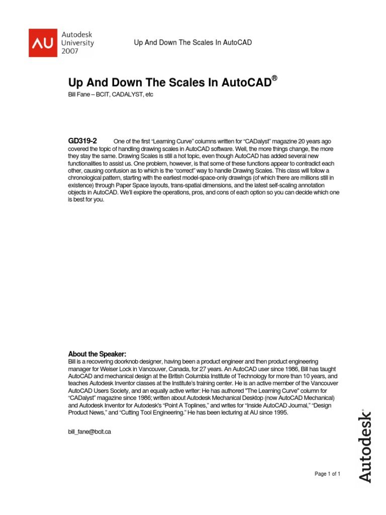 The Scales in AutoCAD | PDF | Auto Cad | Autodesk