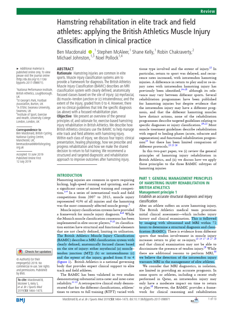 Hamstring Rehab | PDF | Skeletal Muscle | Muscle Contraction