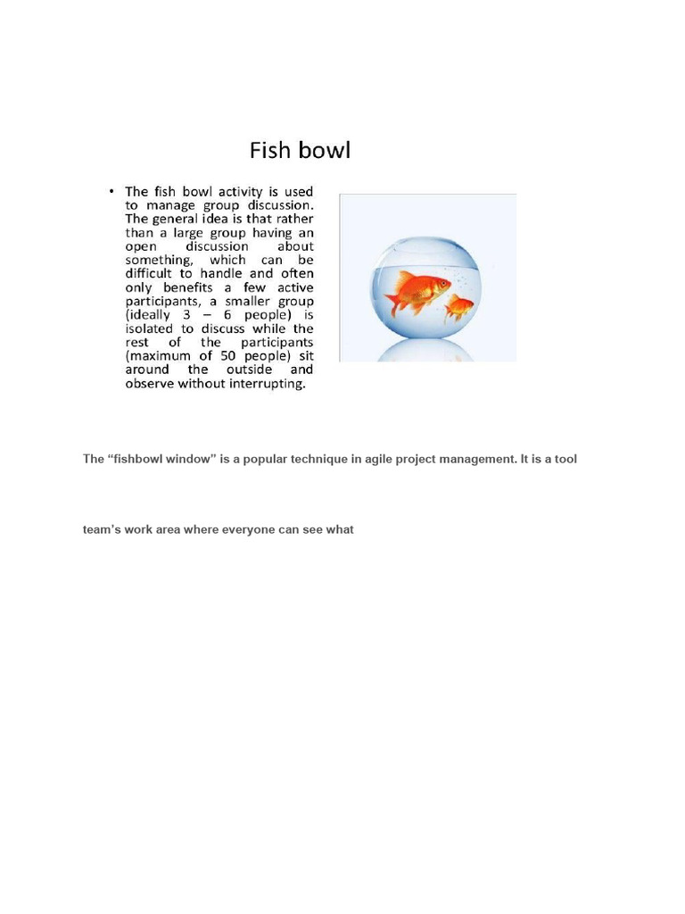 Fishbowl Windows in Agile | PDF