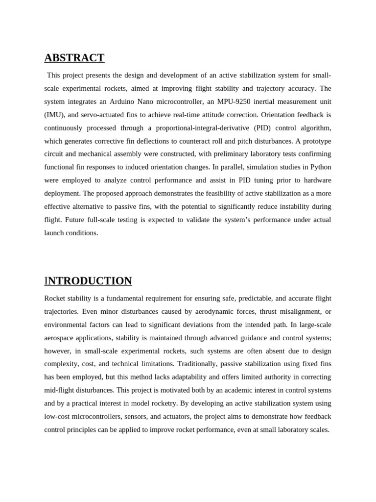 Draft Project Report 2.0 | PDF | Control Theory | Servomechanism