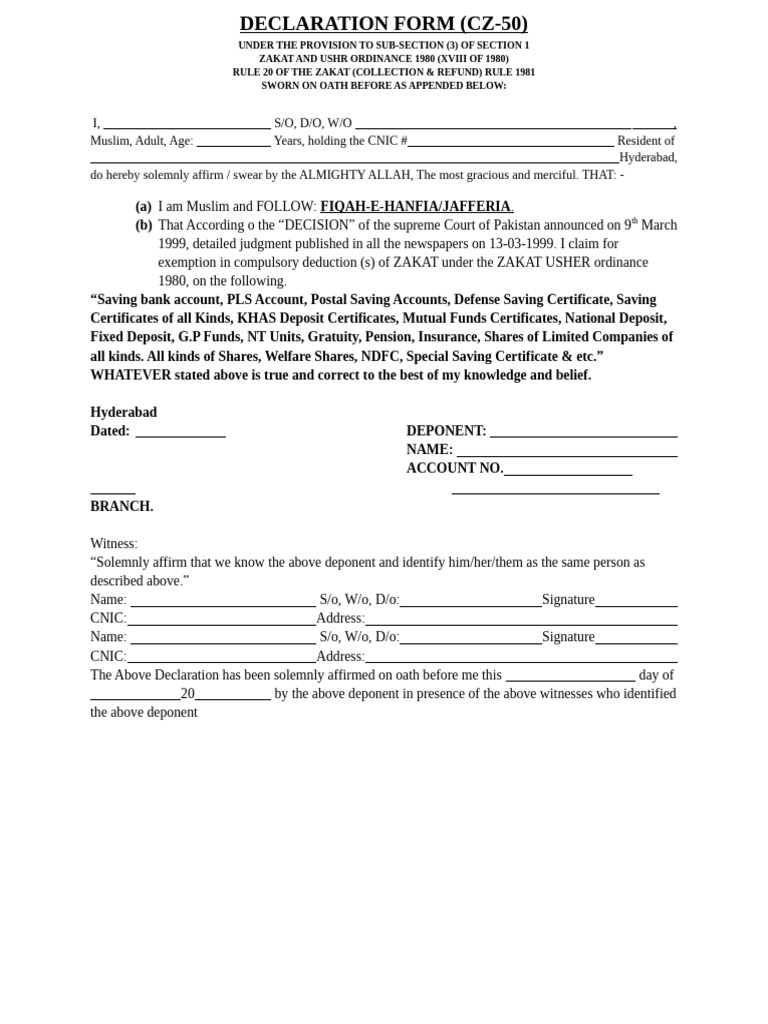 Declaration Form | PDF