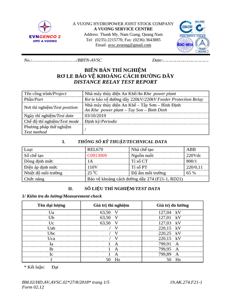 F21 - 1-DZ274 (RD21) Rel670 | PDF