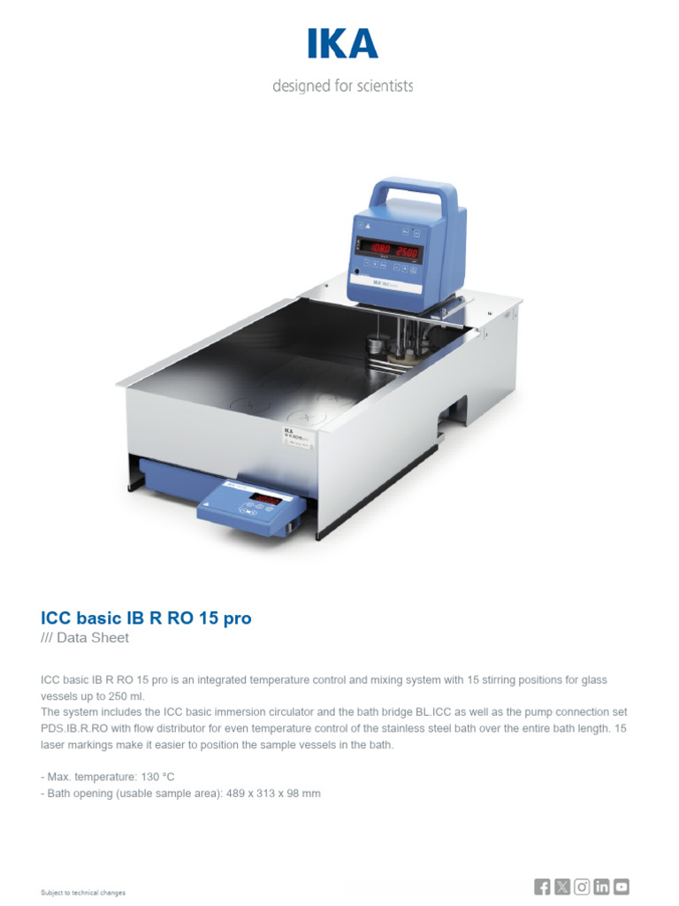Data Sheet ICC Basic IB R RO 15 Pro | PDF | Pump | Electricity