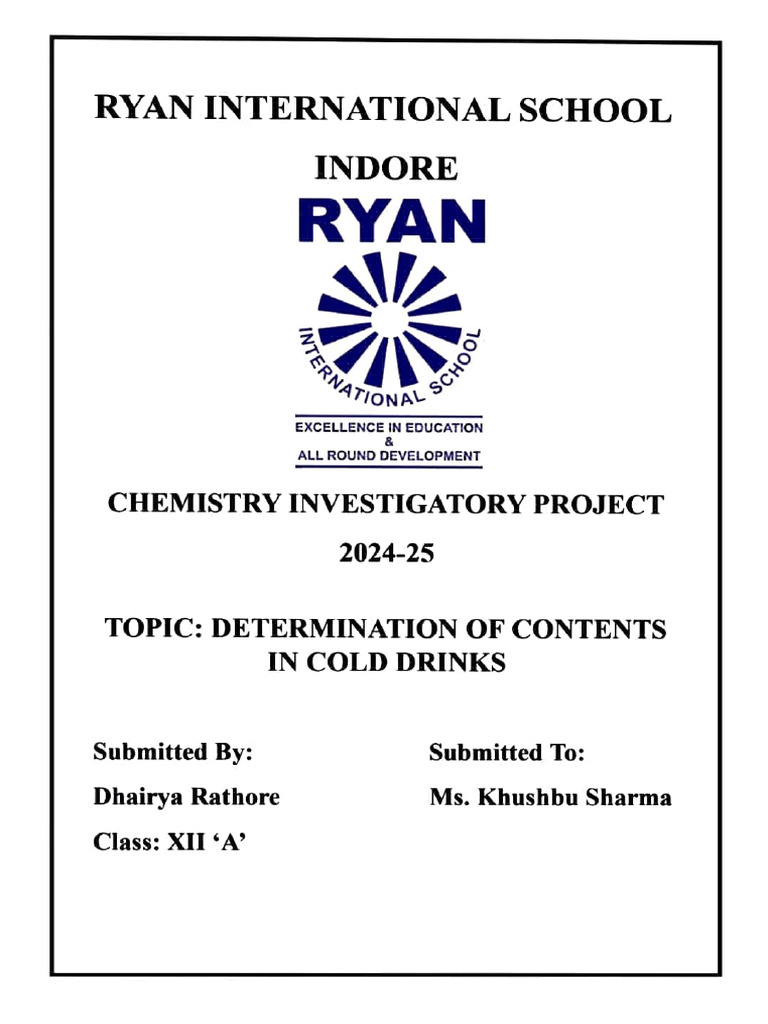 Investigatory Project Format | PDF