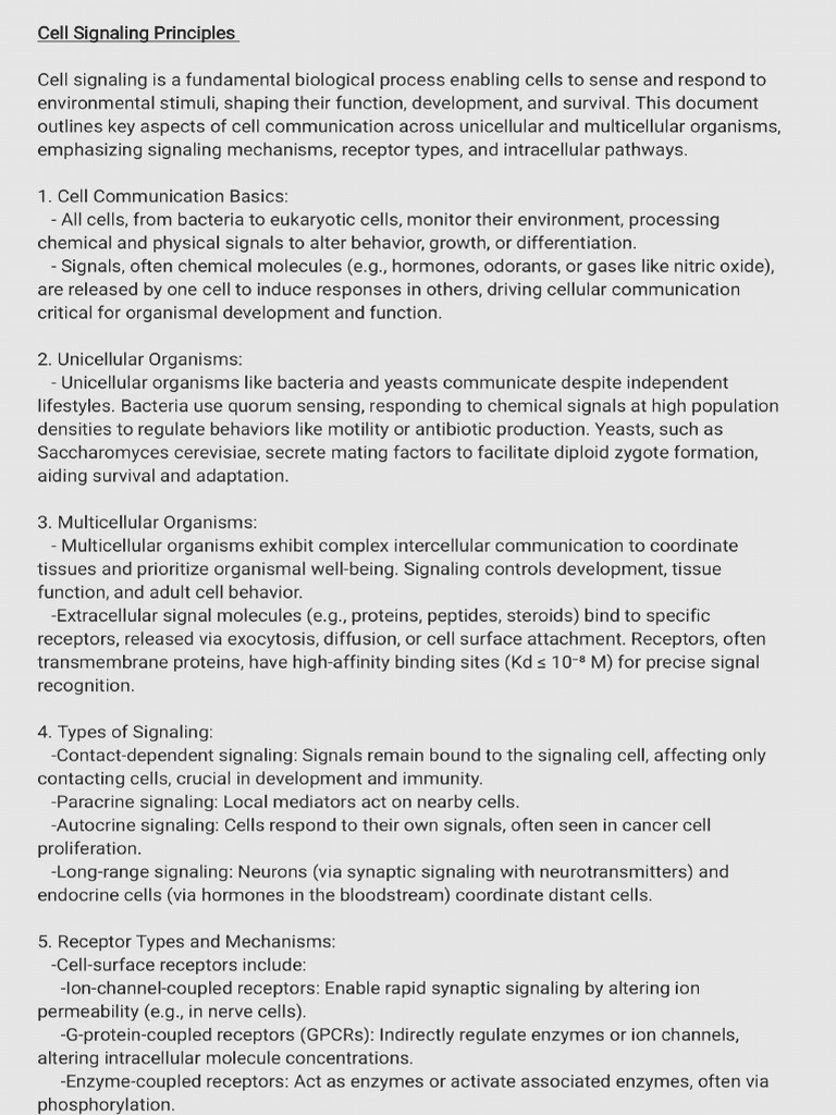 Cell Signaling Principles 250426 220114 | PDF