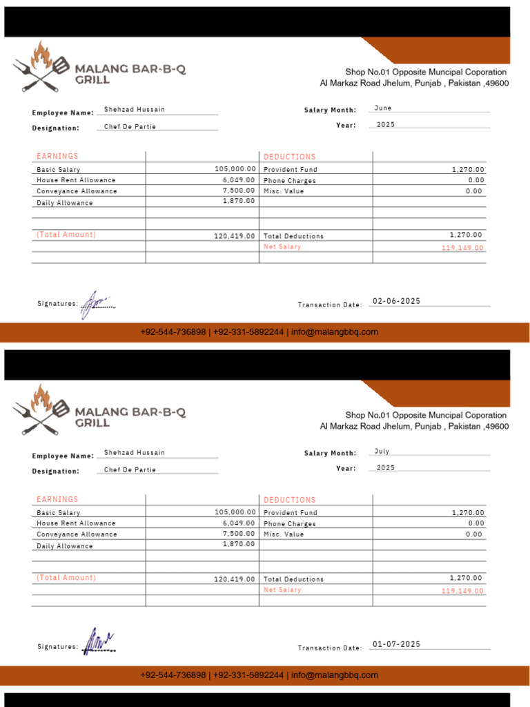 Salary Slips | PDF | Payments | Taxes