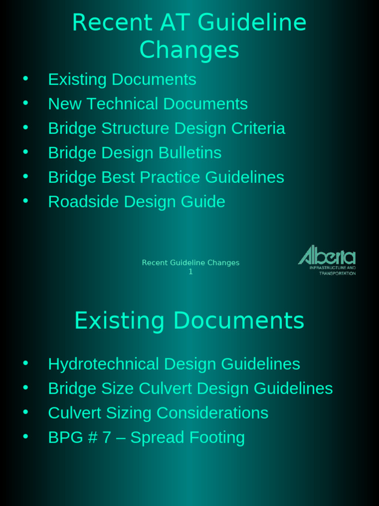 Recent Changes to Bridge Design Guidelines | PDF | Transport ...