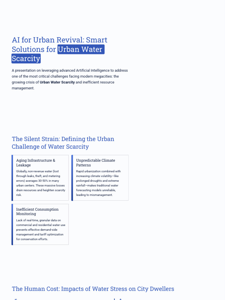 AI Solutions for Urban Water Scarcity | PDF | Water Scarcity | Water