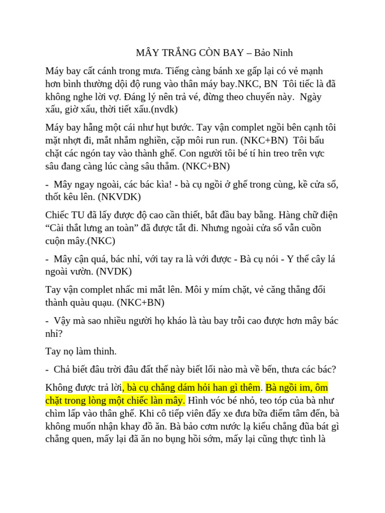 MÂY TRẮNG CÒN BAY | PDF