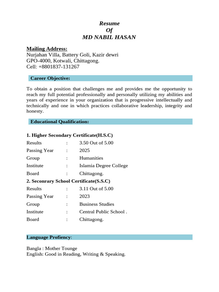 MD Nabil Hasan | PDF
