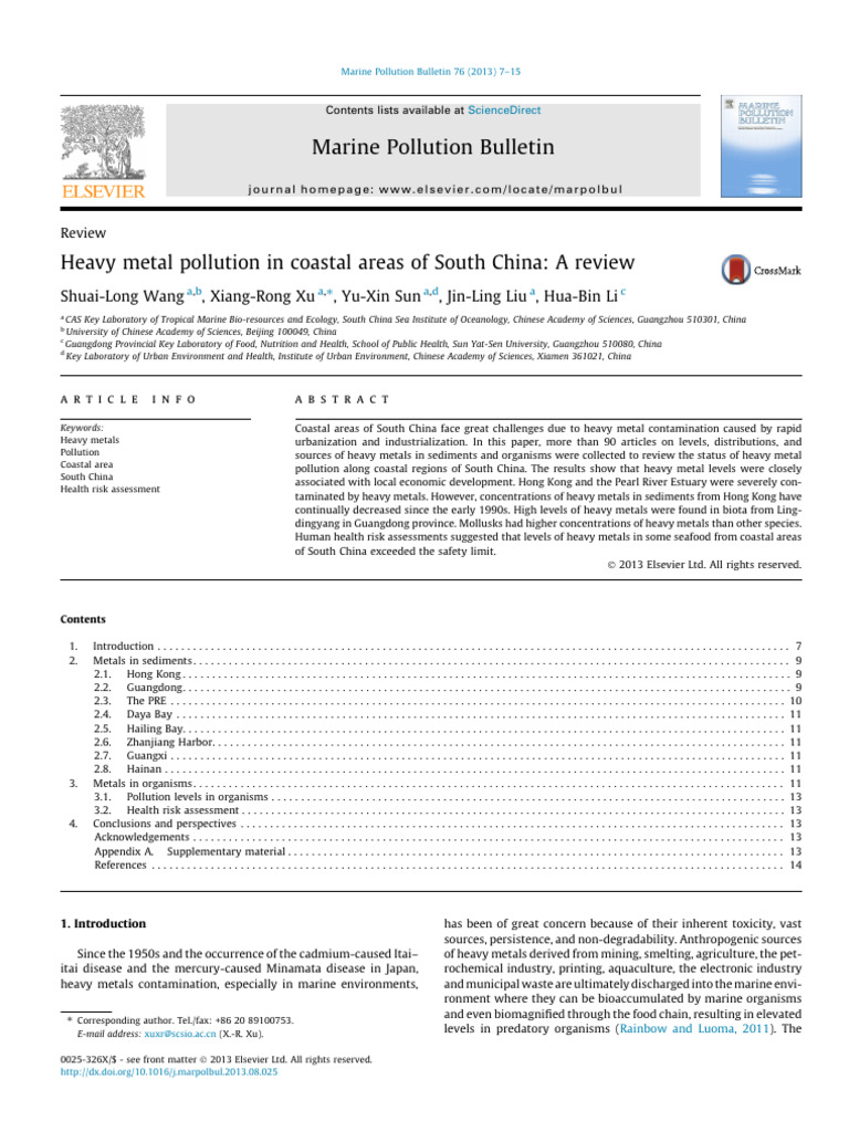 Heavy Metal Pollution in South China | PDF | World Politics | China