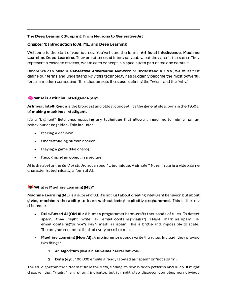 Aiml Book Uncompressed Version | PDF | Deep Learning | Machine Learning