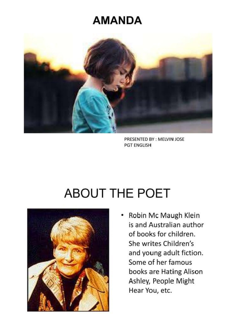Amanda Poem | PDF