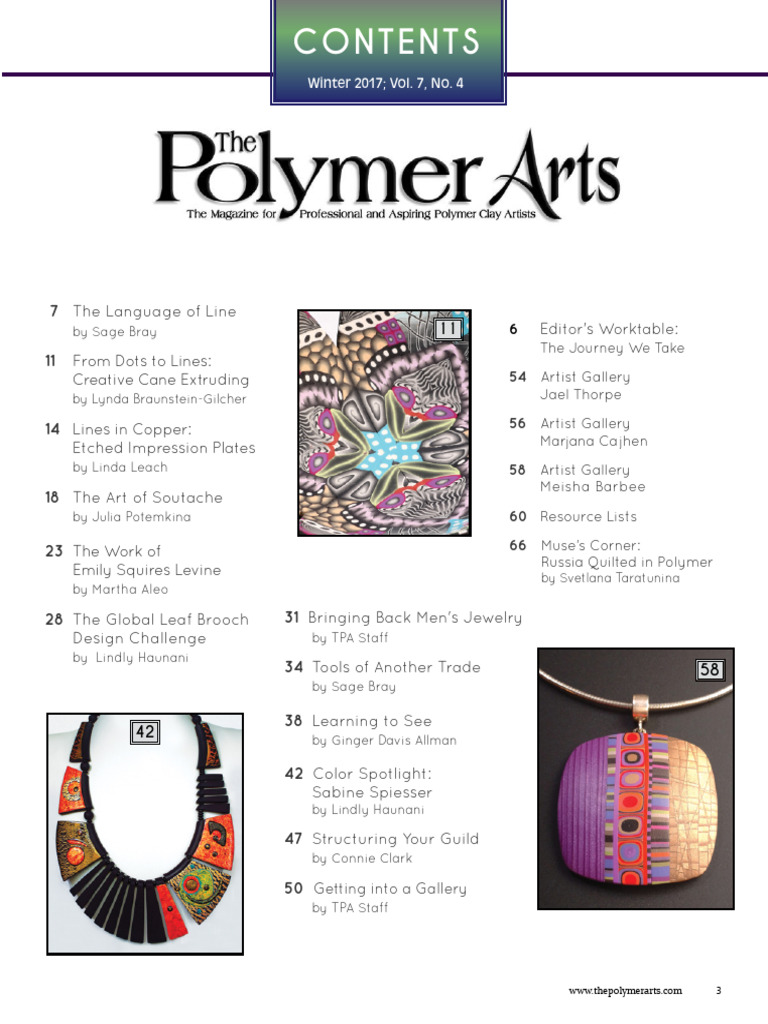 Winter 2017 Polymer Arts Features | PDF