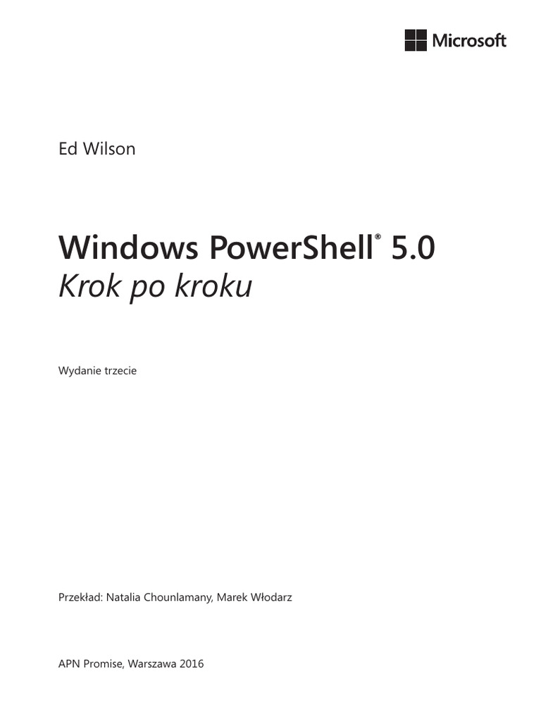 Windows PowerShell 5 0 Krok Po Kroku | PDF