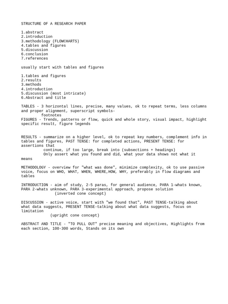 Research Paper Structure Guide | PDF