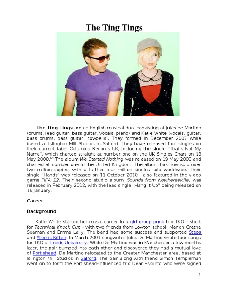 The Ting Tings | PDF