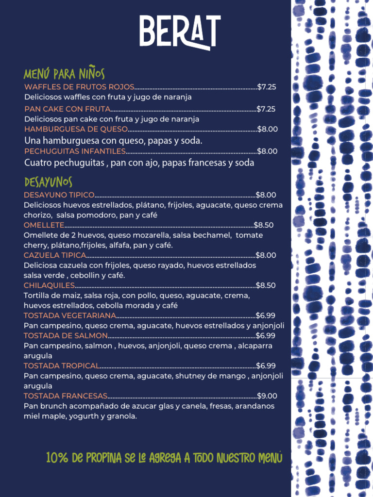 Menú Infantil de Monte Berat | PDF | pesto | ensalada