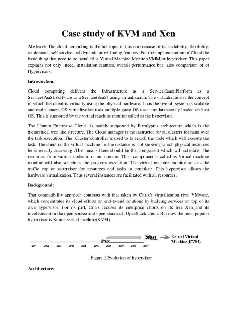 KVM vs Xen Hypervisor Performance Analysis | PDF | Scheduling ...