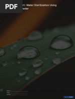 Sterilisation Using Bleaching Powder A Chemistry Investigatory Project | PDF | Bleach | Water ...