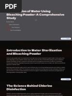 Sterilisation Using Bleaching Powder A Chemistry Investigatory Project | PDF | Bleach | Water ...