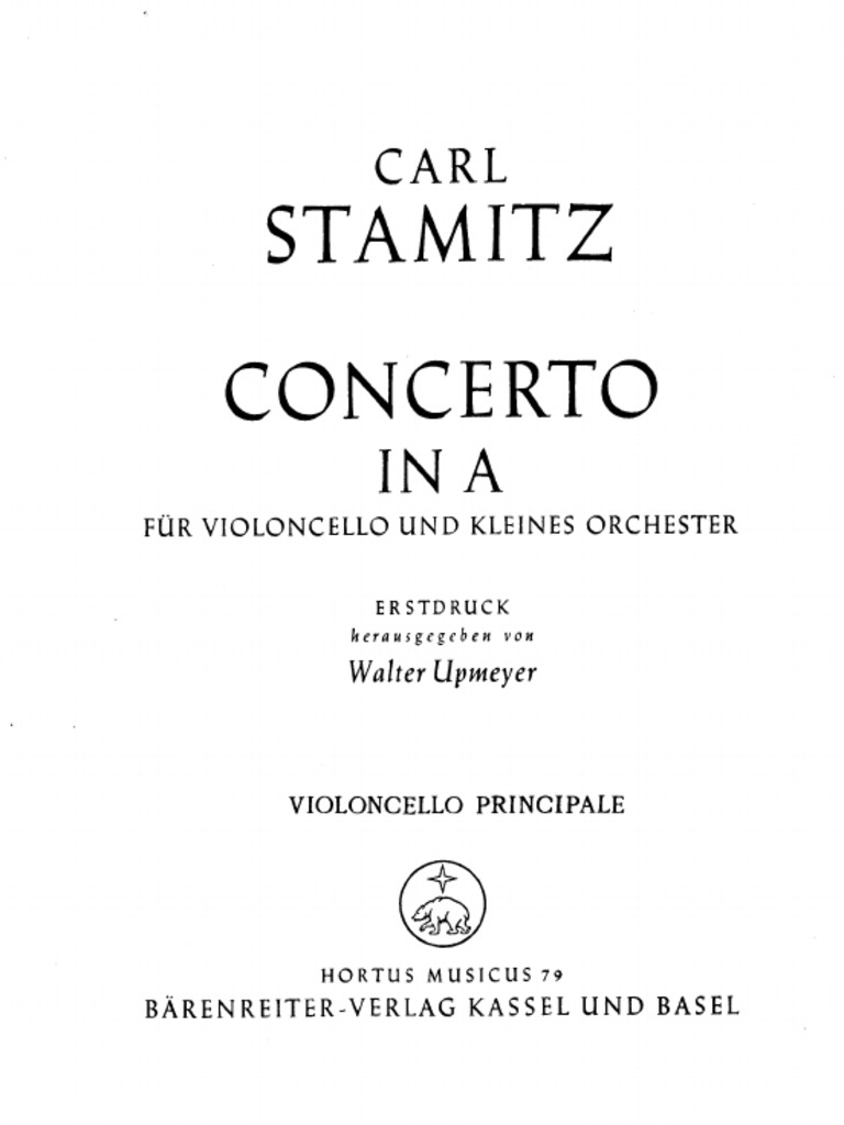Stamitz Cello Concerto No.2 | PDF