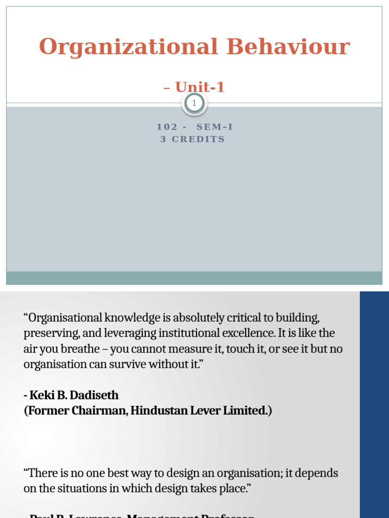 Understanding Organizational Behavior | PDF | Cost Of Living ...