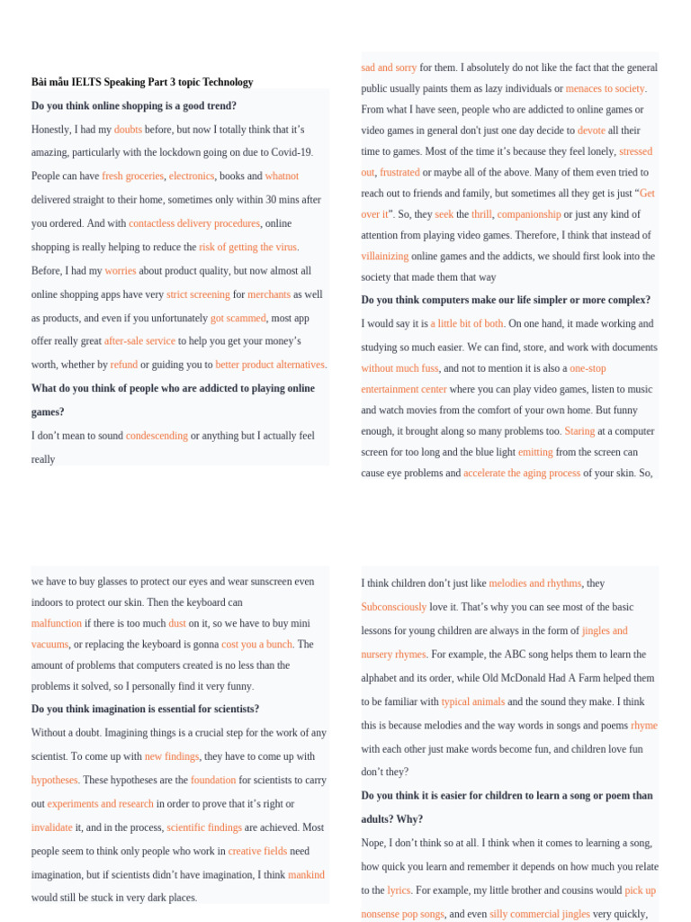 DOL Speaking Part 3 | PDF | Japanese Cuisine | Vietnamese Cuisine