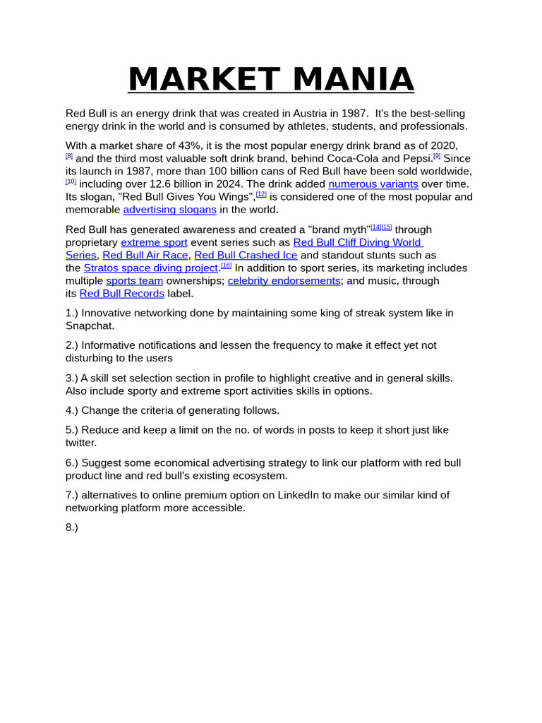 Market Mania Case Material | PDF