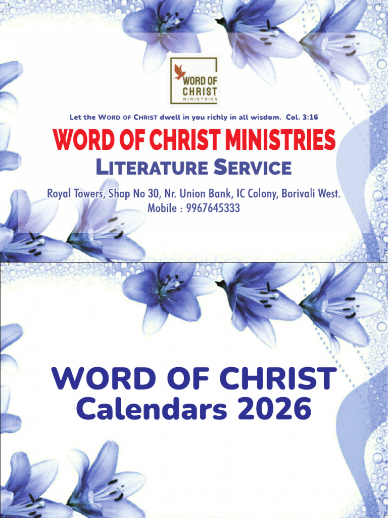 Word of Christ Ministries - 3!11!2025 Final | PDF