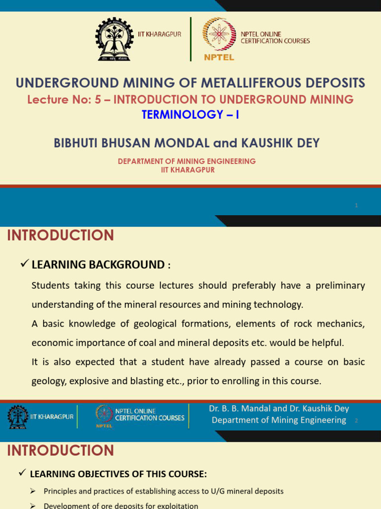 Introduction - Terminology-I | PDF | Rock (Geology) | Ore