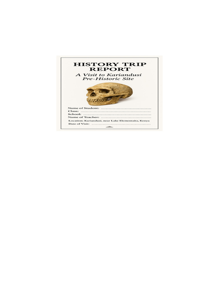Kariandusi History Trip Report Cover | PDF