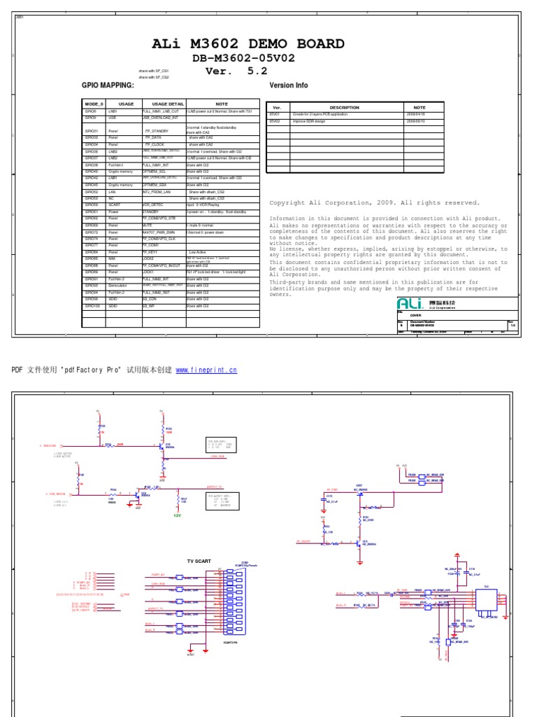 ALi M3602 Pinout Jtag | PDF | Physical Layer Protocols | Computer Related Introductions