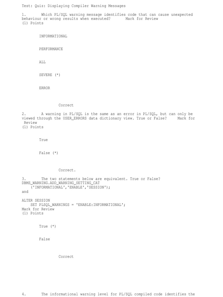 Displaying Compiler Warning Messages | PDF