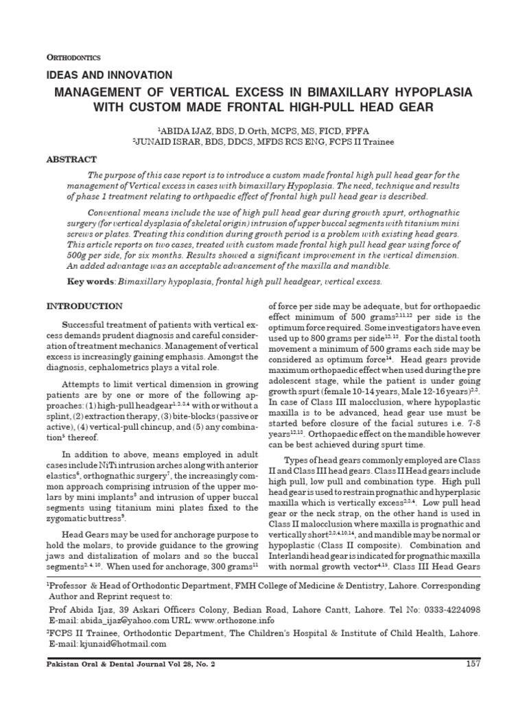 6-Management of Vertical Excess in Bimaxillary Hypoplasia | PDF ...