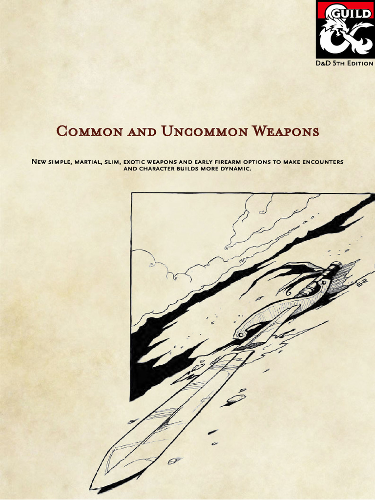 Common and Uncommon Weapons | PDF | Ammunition | Dungeons & Dragons